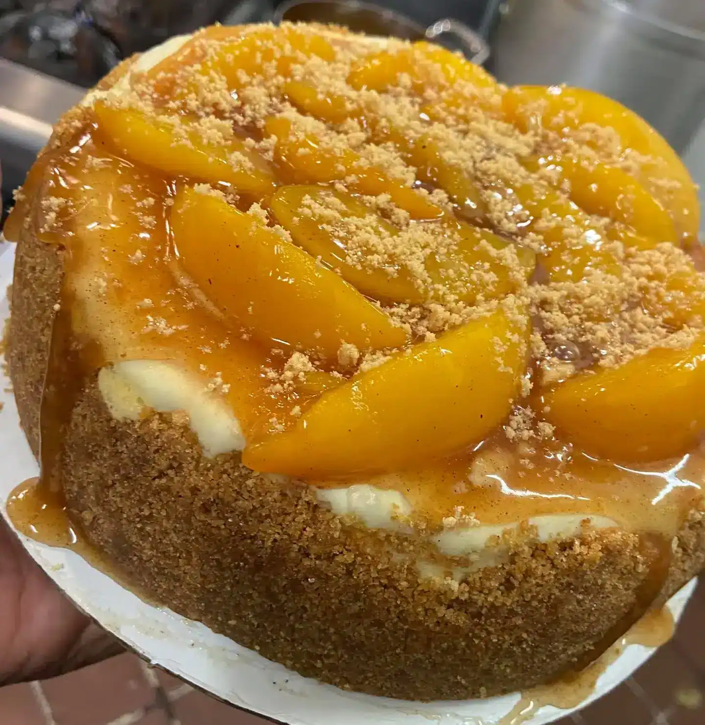 Peach Cheesecake - Corine's Soul Food, Cakes & Catering